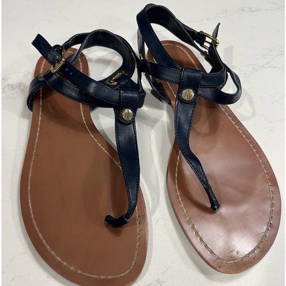 Ralph Lauren | Shoes | Ralph Lauren Navy Blue Sandals | Poshmark